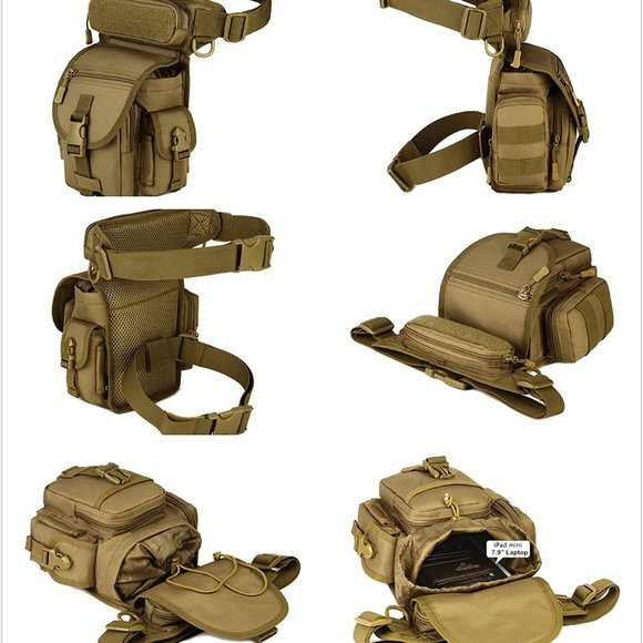 Bags | Tactical Drop Leg Bag Military Fanny Tool Thigh Pack Molle Panel ...